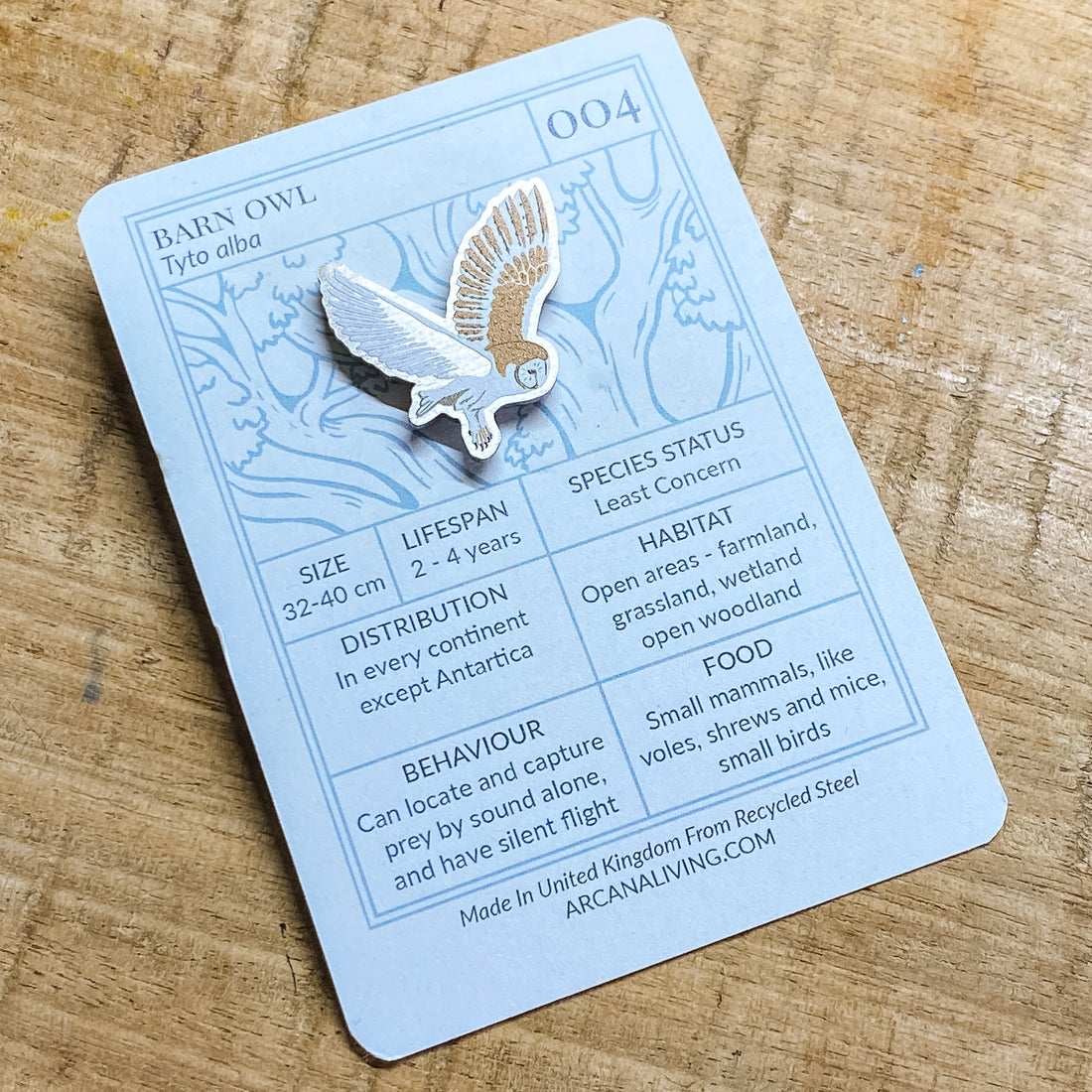 Barn Owl Biodiversity Badge – Arcana