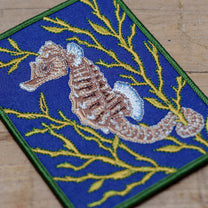 Seahorse and Sea Oak Embroidered Patch – Arcana